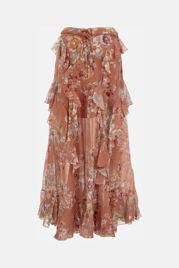 Zimmermann Ruffle Maxi Skirt - Multicolor