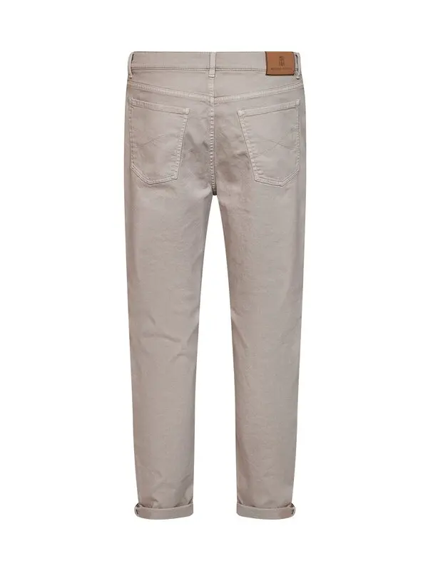 Brunello Cucinelli Garment-dyed Lightweight Comfort Denim Jeans