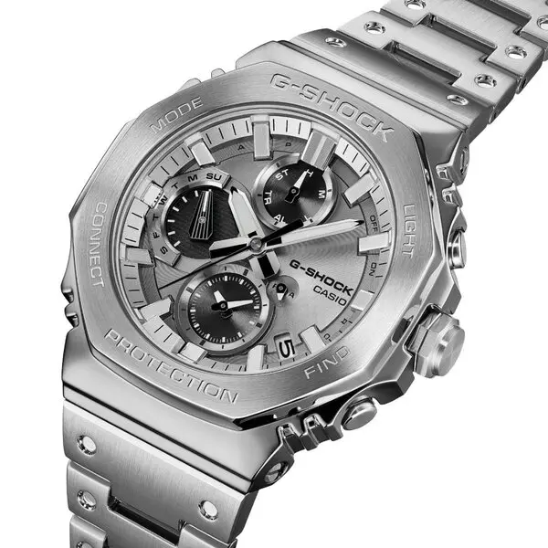 Casio G-shock Octagonal Stainless Steel Solar-powered Watch