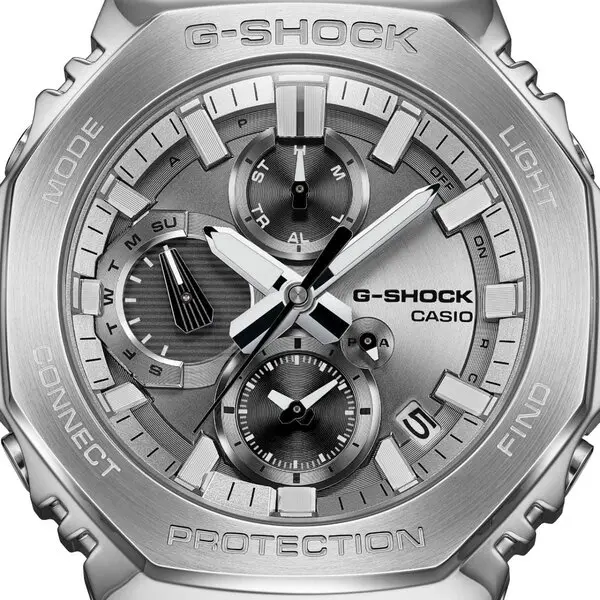 Casio G-shock Octagonal Stainless Steel Solar-powered Watch