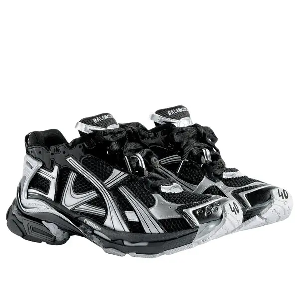 Balenciaga Runner Sneakers - Black/silver