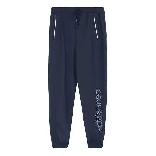 Adidas Neo Breathable Running Bundle Feet Sports Pants Navy - Blue