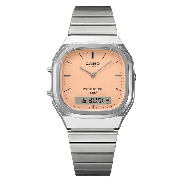 Casio Digital Watch - Silver/peach