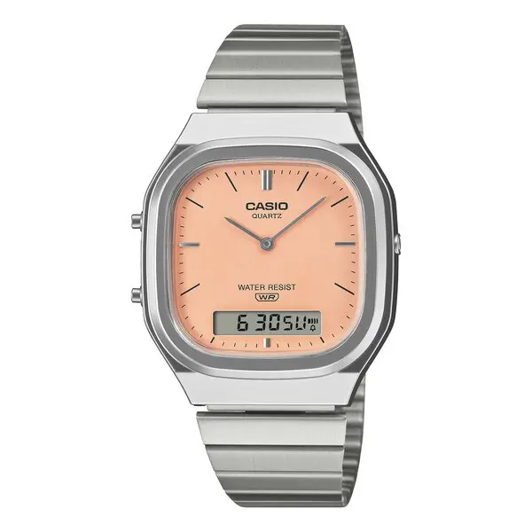 Casio Digital Watch - Silver/peach