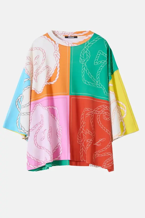 Jacquemus Le T-shirt Hippocampe Print Cotton T-shirt - Multicolor