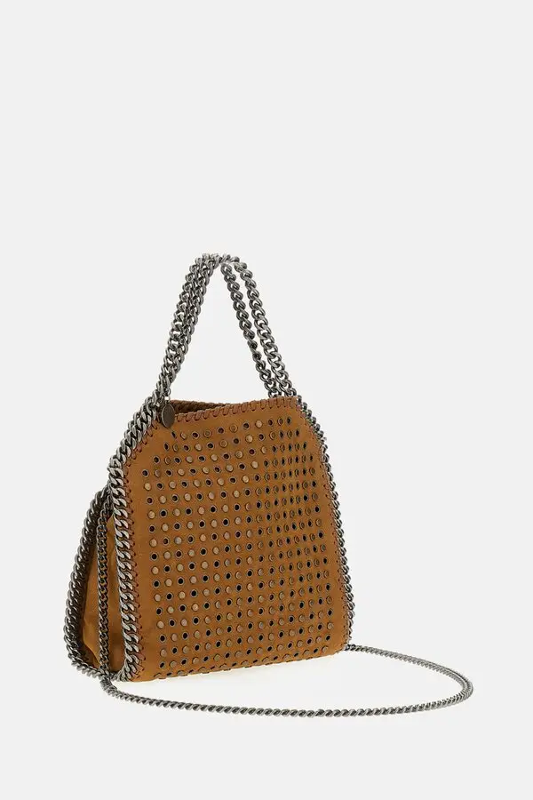Stella McCartney Falabella Mini Bag Alter Suede With Studs And Eyelets - Multicolor
