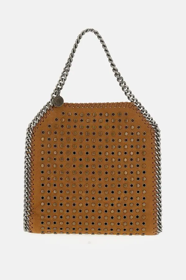 Stella McCartney Falabella Mini Bag Alter Suede With Studs And Eyelets - Multicolor
