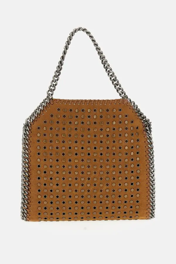 Stella McCartney Falabella Mini Bag Alter Suede With Studs And Eyelets - Multicolor