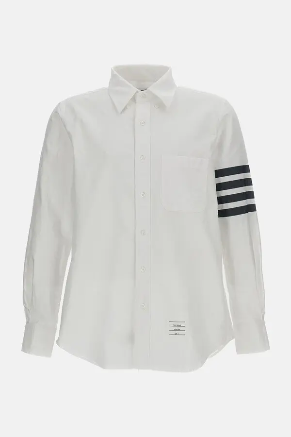 Thom Browne Straight Fit B/d L/s Shirt In Engineered 4 Bar Oxford - Multicolor