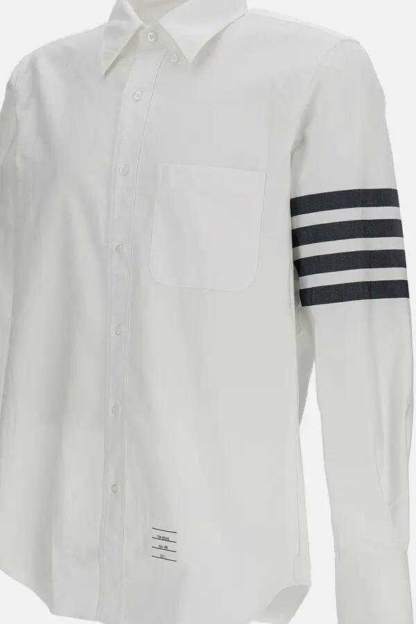Thom Browne Straight Fit B/d L/s Shirt In Engineered 4 Bar Oxford - Multicolor