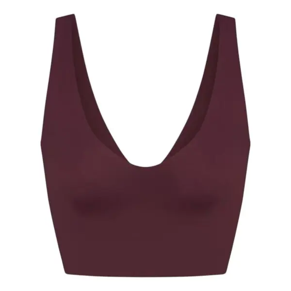 Nike X Skims Matte V-neck Bra - Currant
