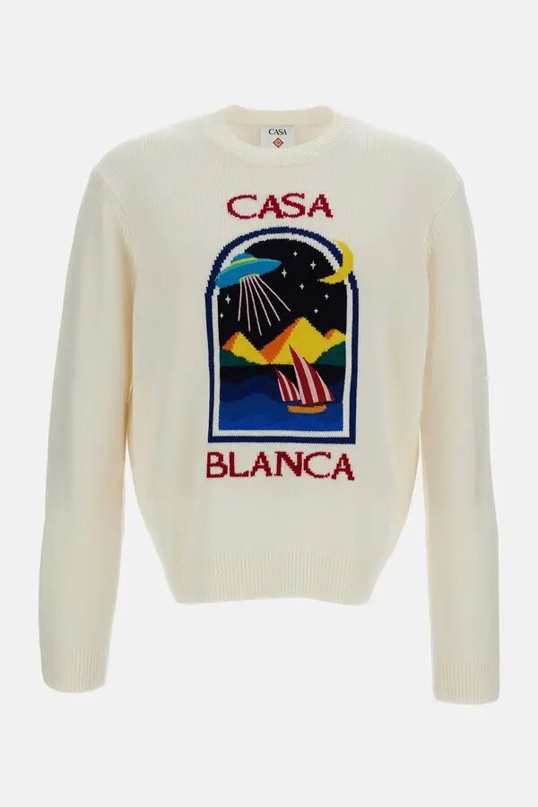 Casablanca Pyramid Abduction Crewneck Sweater - Multicolor