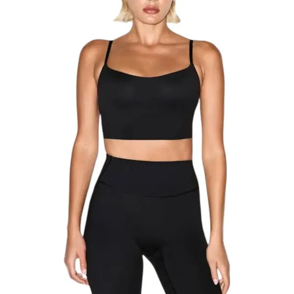 Nike X Skims Matte Cami Longline Bra - Obsidian