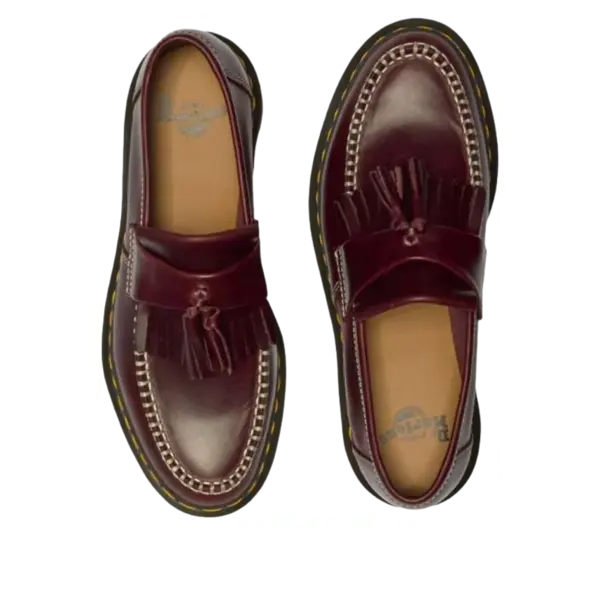 Dr. Martens Adrian Tassel Orleans Leather Loafers - Cherry Red