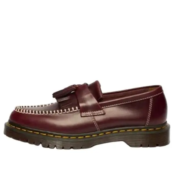 Dr. Martens Adrian Tassel Orleans Leather Loafers - Cherry Red