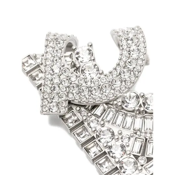 FERRAGAMO Tone Crystal Embellished Gancini Brooch