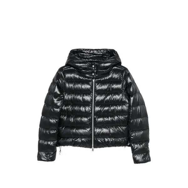 Herno Hooded Zip-up Puffer Jacket - Black