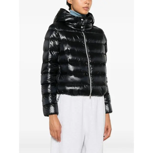 Herno Hooded Zip-up Puffer Jacket - Black