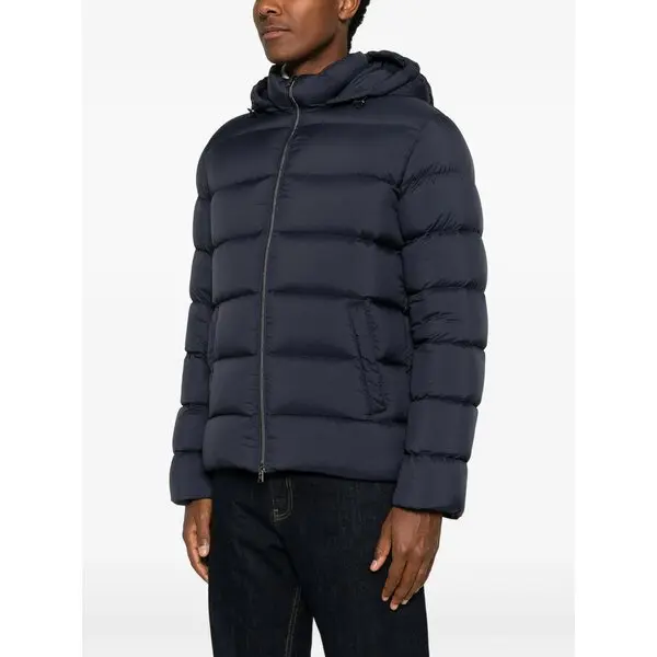 Herno Padded Down Jacket With Drawstring Hood - Blue
