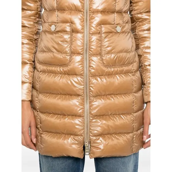 Herno Padded Stand Collar Zip-up Jacket - Brown