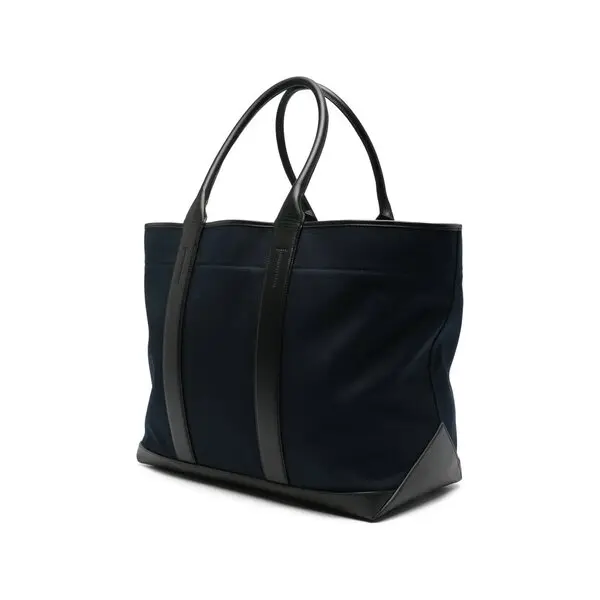 TOM FORD Canvas And Leather Trim Tote Bag - Blue