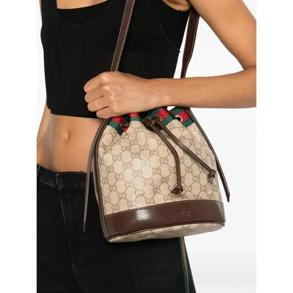 Gucci Monogram Bucket Bag - Cream