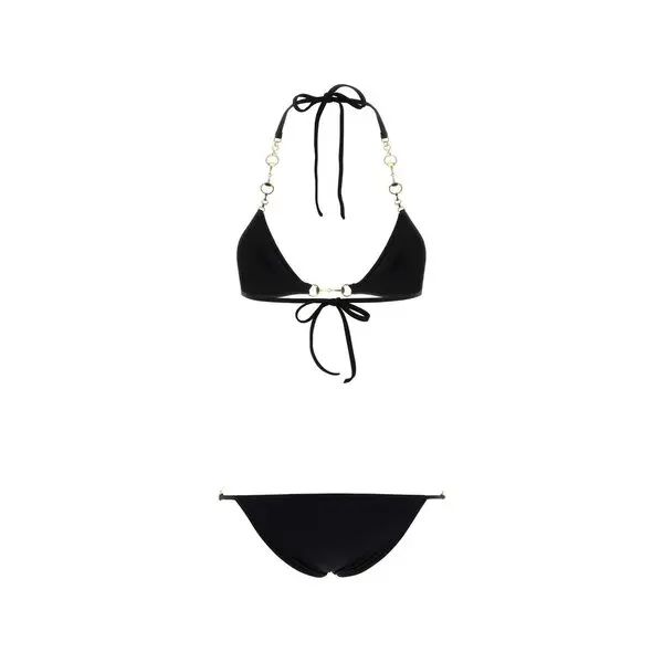Gucci Triangle Bikini With Horsebit Chain Detailing