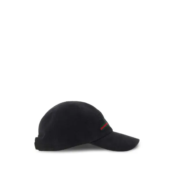 Gucci Canvas Embroidered Logo Baseball Cap