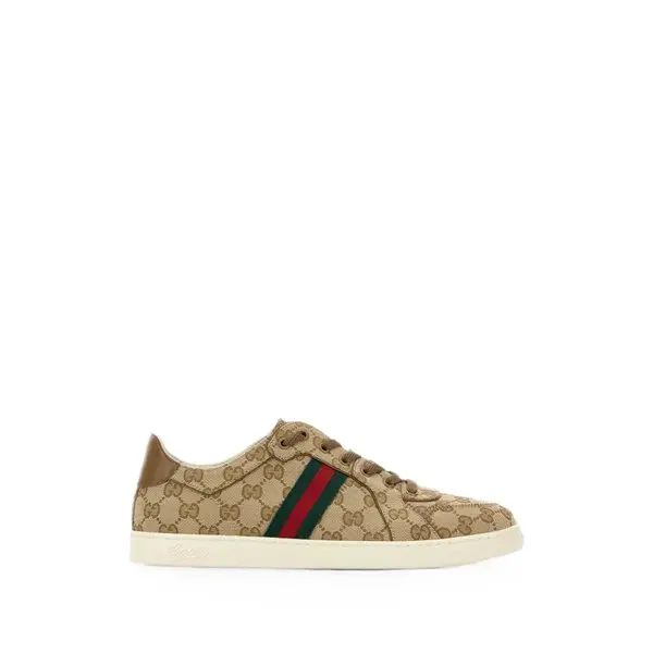 Gucci Gg Supreme Canvas Low-top Sneakers - Cream