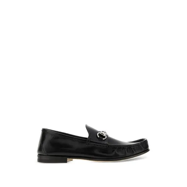 Gucci Leather Horsebit Loafers - Black