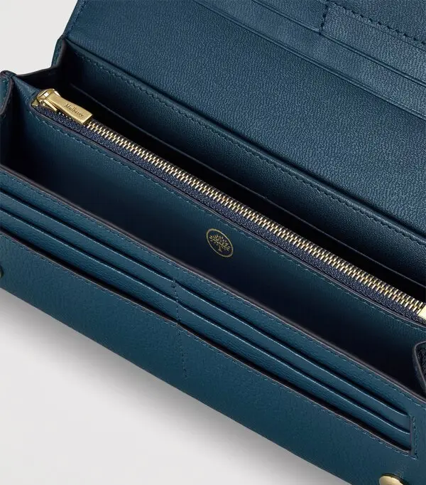 Mulberry Leather Continental Wallet - Blue