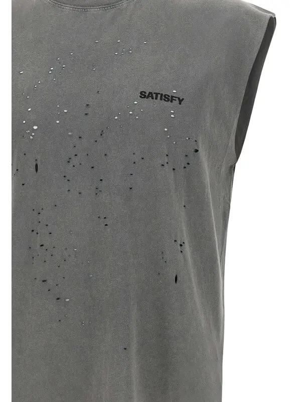 Satisfy Mothtech Distressed Sleeveless T-shirt