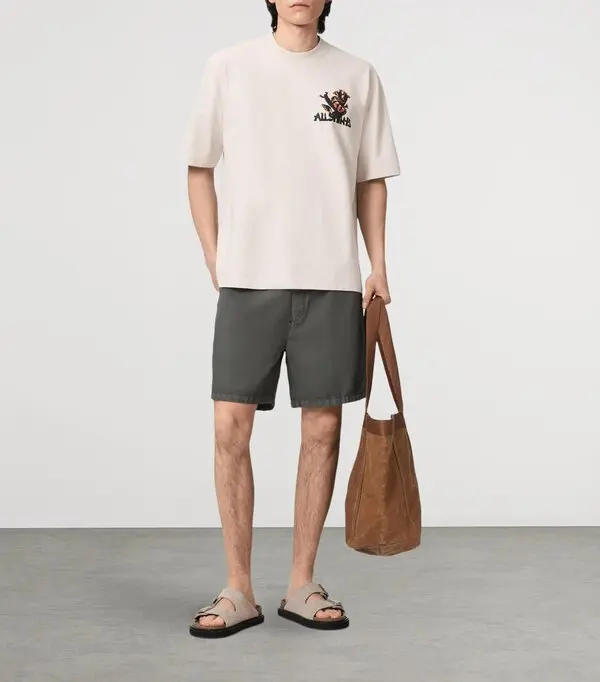 ALLSAINTS Organic Cotton Printed Cacti T-shirt - White