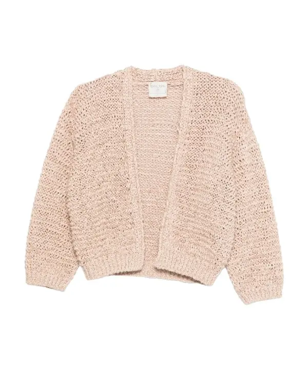 FORTE_FORTE Alba Chamois Tape Cardigan - Nude