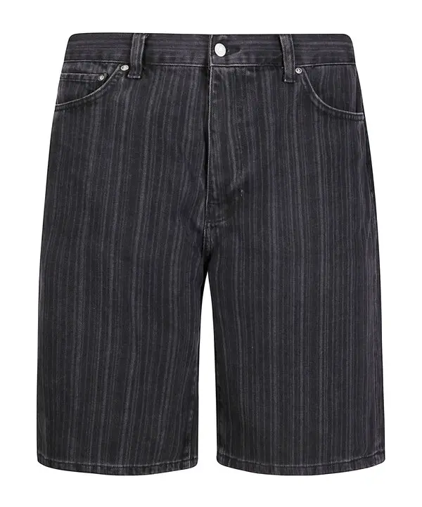 Carhartt Work In Progress Pinstripe Denim Shorts - Black
