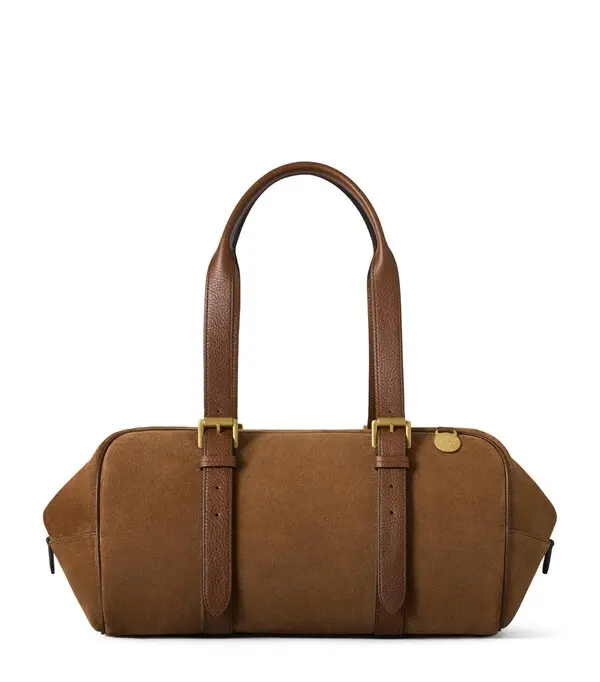 Mulberry Suede Boston Shoulder Bag - Brown