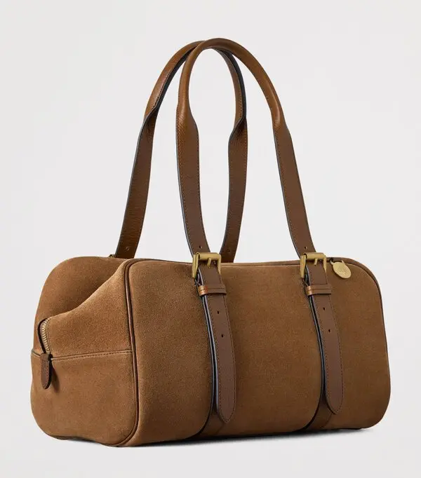Mulberry Suede Boston Shoulder Bag - Brown