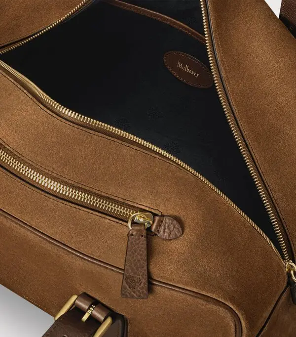 Mulberry Suede Boston Shoulder Bag - Brown