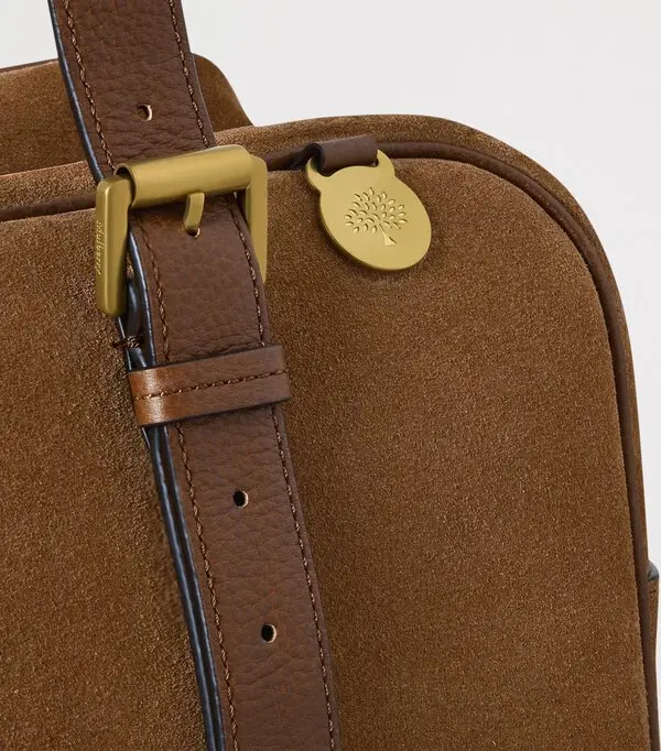 Mulberry Suede Boston Shoulder Bag - Brown