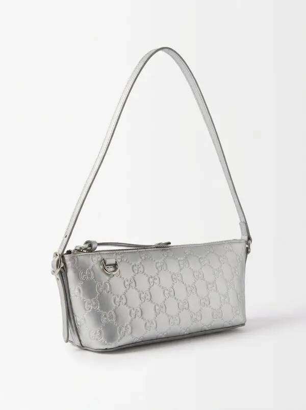 Gucci Gg Emblem Metallic Small Shoulder Bag