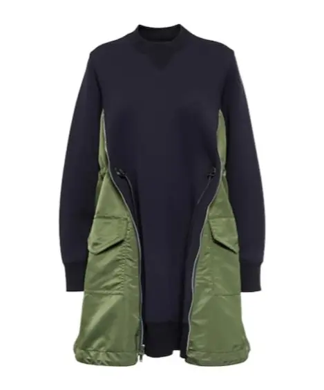Sacai Cotton Mini Dress - Black