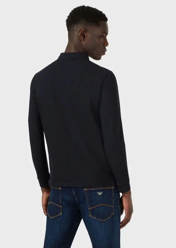 Emporio Armani Long-sleeved Logo Polo Shirt