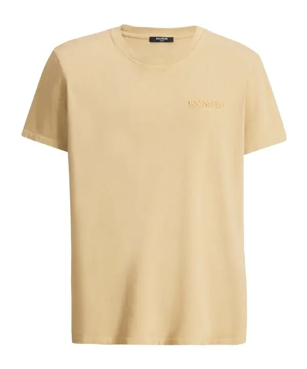 Balmain Embroidered Vintage T-shirt - Beige