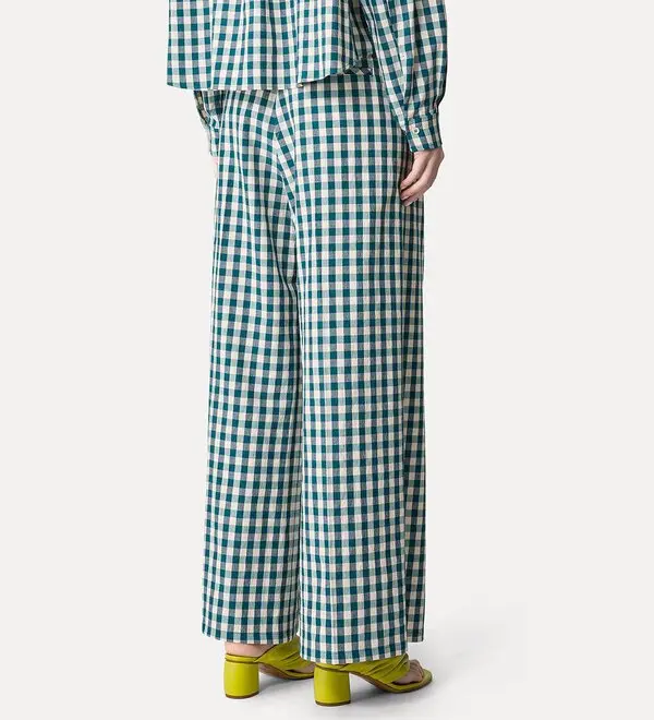 FORTE_FORTE Palazzo Pants In Gingham Check