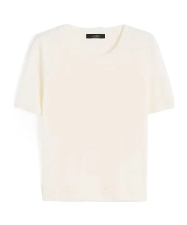 Max Mara Crew Neck Short Sleeve Top - Off-white