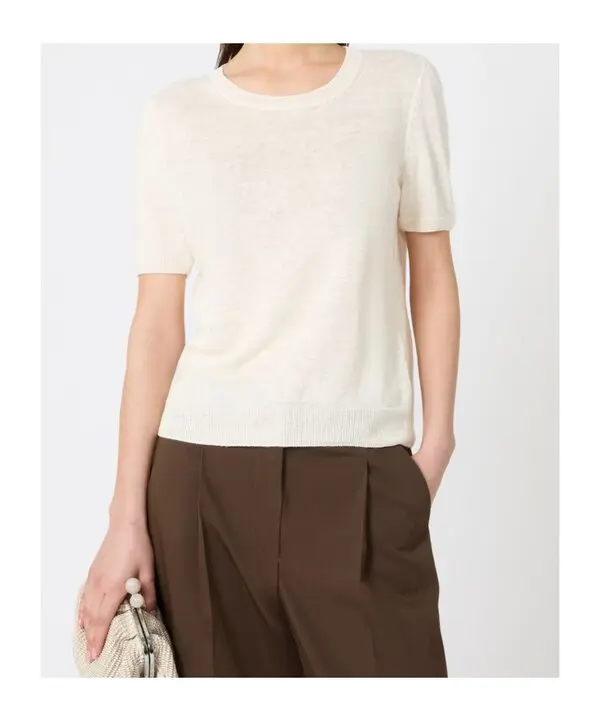 Max Mara Crew Neck Short Sleeve Top
