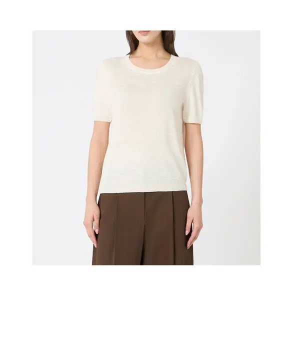 Max Mara Crew Neck Short Sleeve Top
