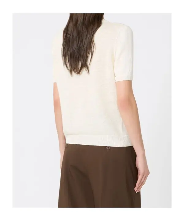Max Mara Crew Neck Short Sleeve Top