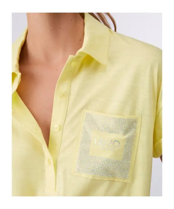 Liu Jo Embellished Pocket Polo Shirt