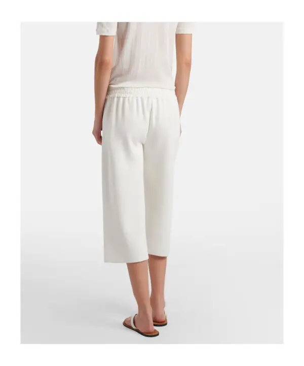 THE ROW Ozias Cropped Wide-leg Sweatpants In Cotton And Silk Blend